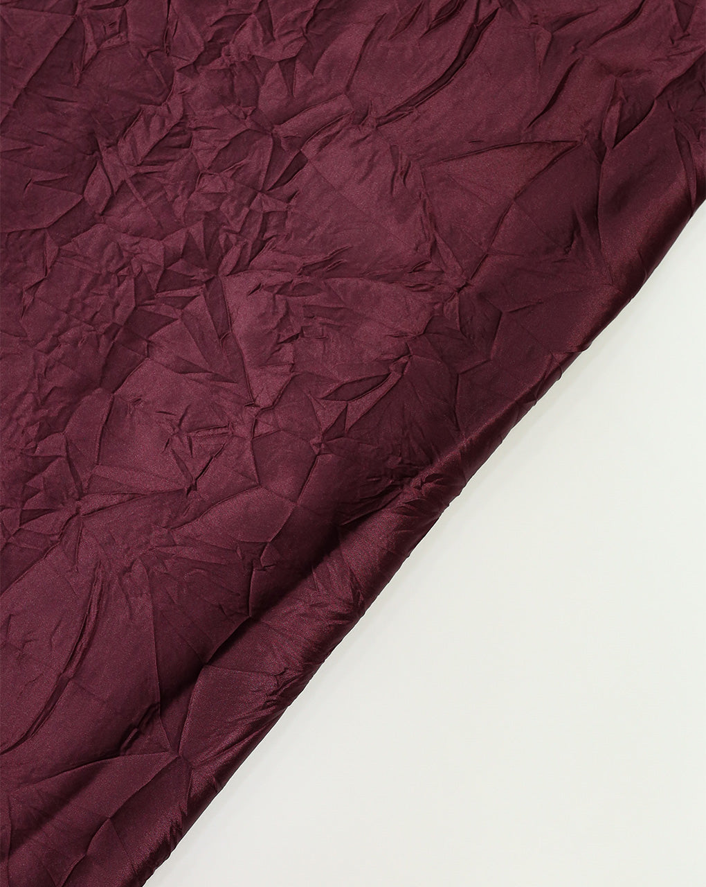 MAROON CRUSHED POLYESTER SATIN FABRIC – Sahni Fabs