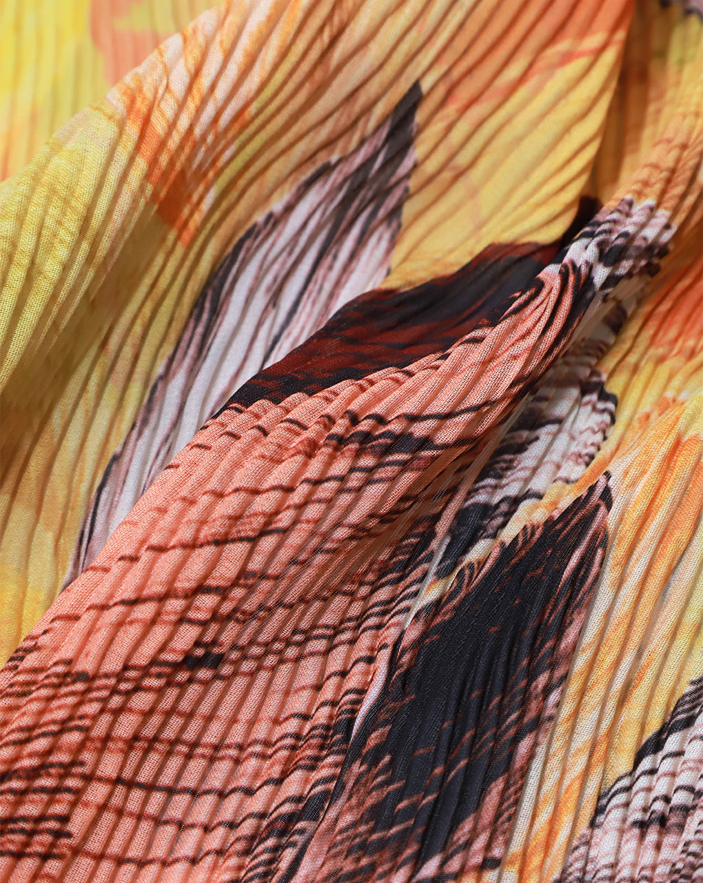 MULTICOLOR POLYESTER PLEATED FABRIC – Sahni Fabs