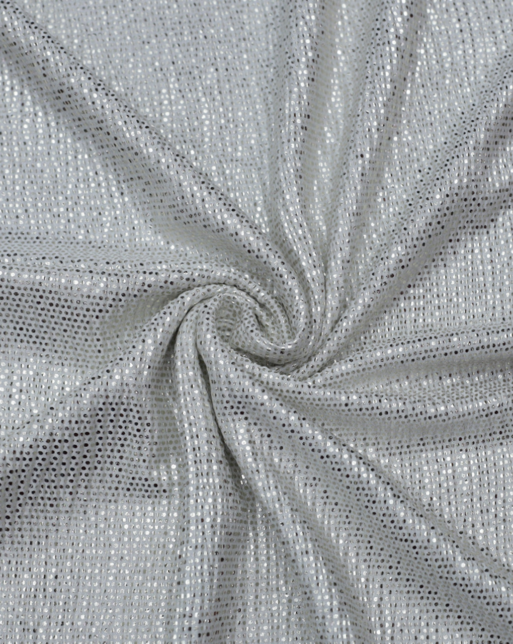 WHITE POLYESTER LUREX PLEATED FABRIC ( WIDTH 58 INCHES ) – Sahni Fabs